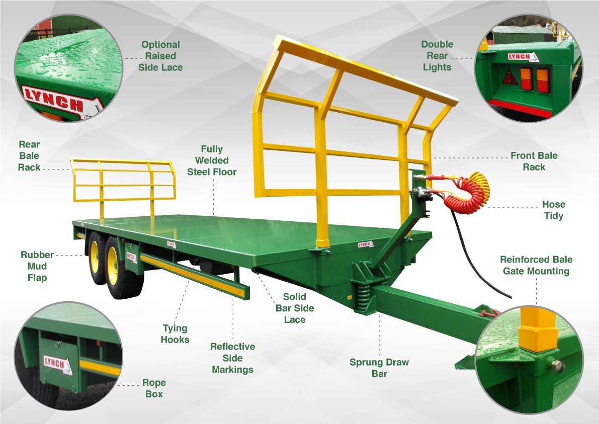 Agricultural Trailers Ireland | Bale Trailers | Tandem Axle Bale Trailer